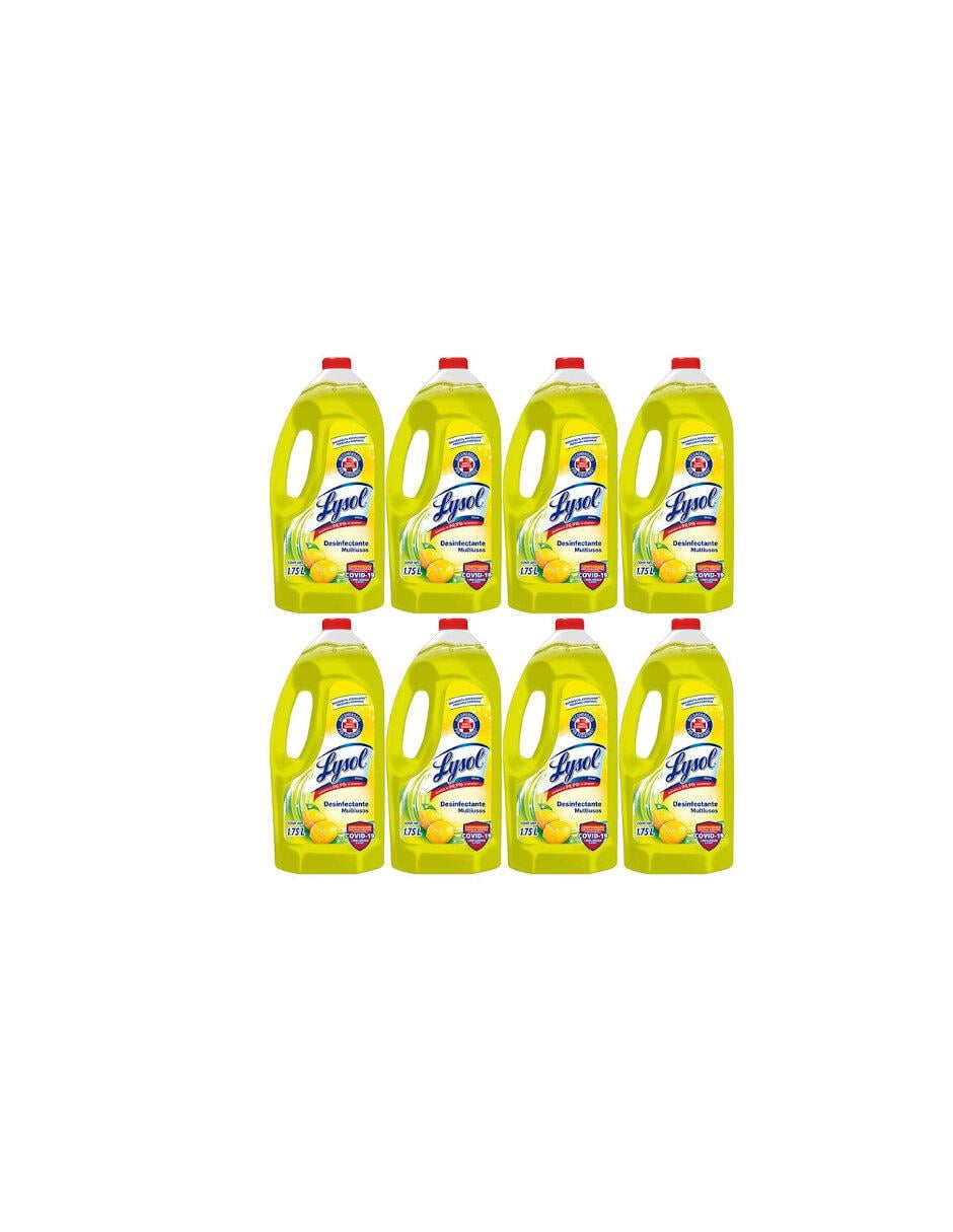 Pack de 8 Limpiador Piso Lysol Desinfectante Citrus de 1.75 L Lysol ...