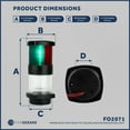 Five Oceans Tri-Color All-Around Anchor Boat Navigation Light, High ...
