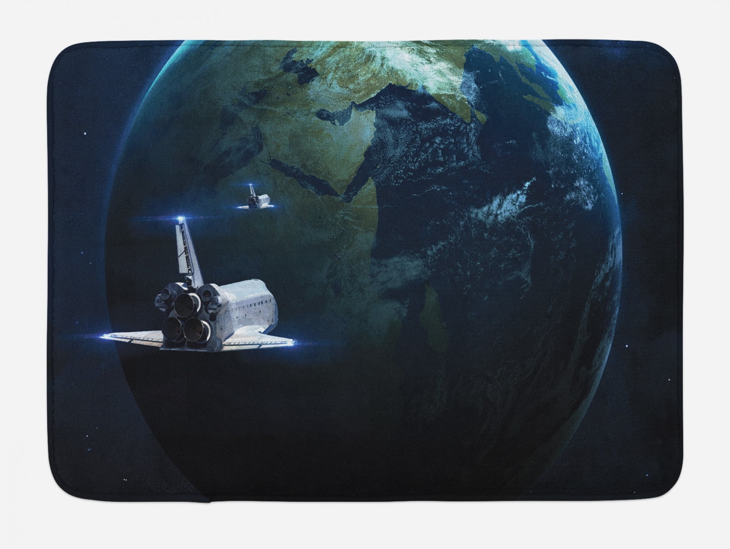 Galaxy Bath Mat, Spaceship return to Earth Science Fiction World ...