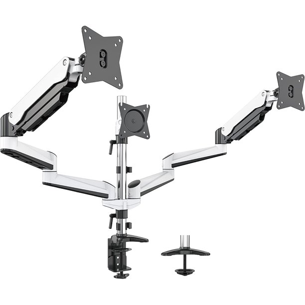 S Fully Adjustable Triple Gas Spring LCD Monitor Mount Stand with Swing ...