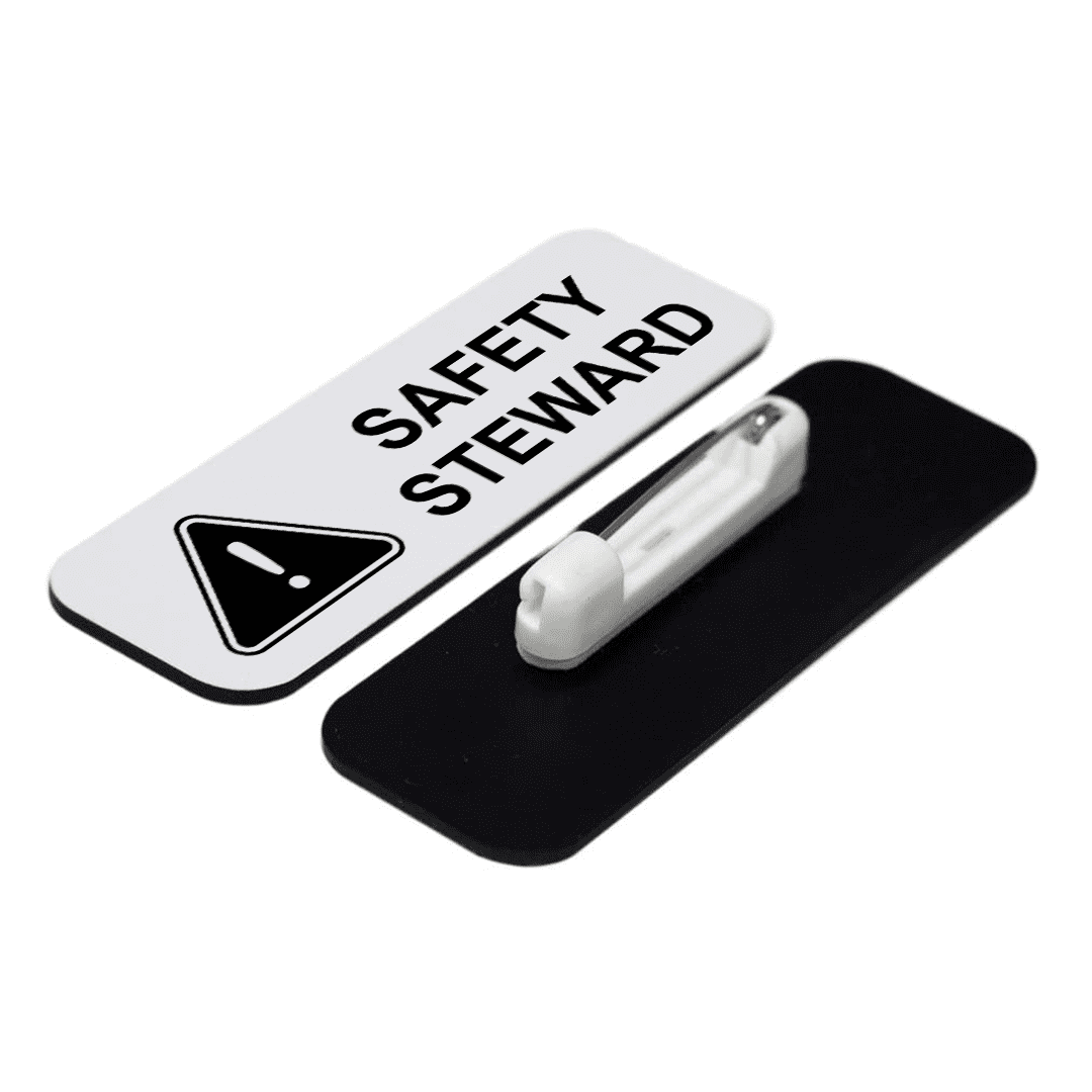 Safety Steward 1 x 3" Name Tag/Badge, White, (3 Pack) - Walmart.com