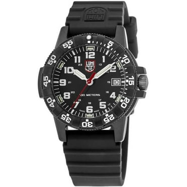 Luminox 0329 Men's Sea Turtle Giant Black Dial Rubber Strap Watch ...