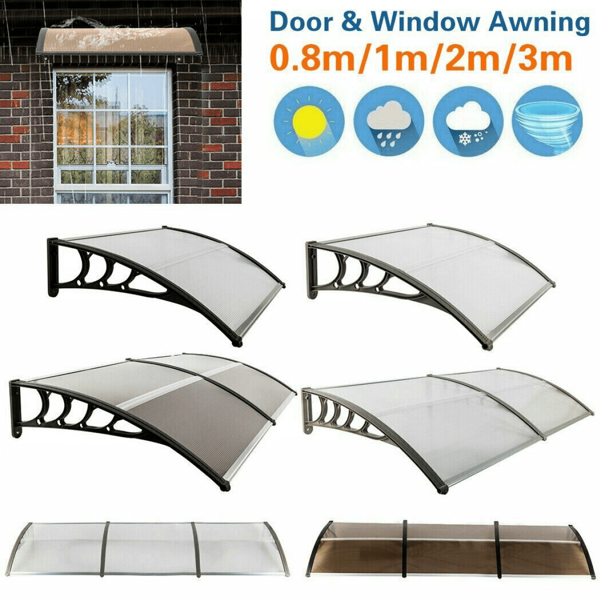 Goorabbit Door Awnings And Canopies, Polycarbonate Window Awning ...