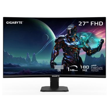 "GIGABYTE GS32QC 32"" Curved Gaming Monitor, QHD 2560x1440, 165Hz, 1ms ...