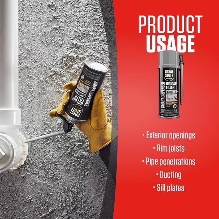 Great Stuff Expanding Foam Art GREAT STUFF Multipurpose White 12 Oz