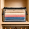 6 Pack Large Clear Thick Plastic Storage Box with Hinged Lid, Heavy ...
