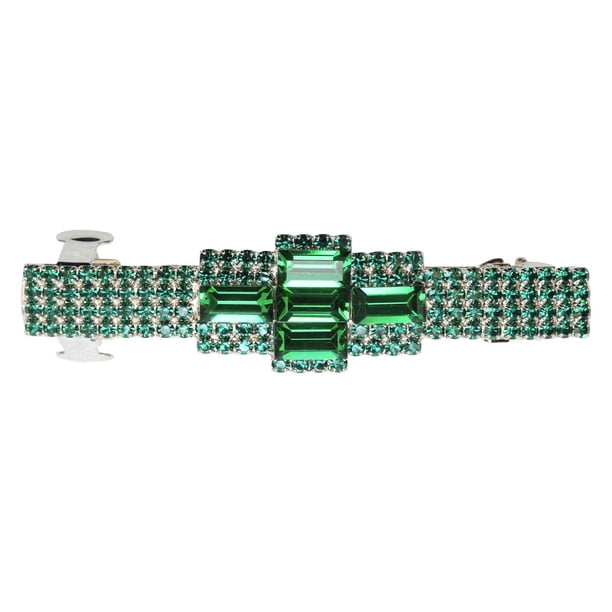 Faship Precioso Color Esmeralda Verde Cristal Pasador De Pelo Clip ...