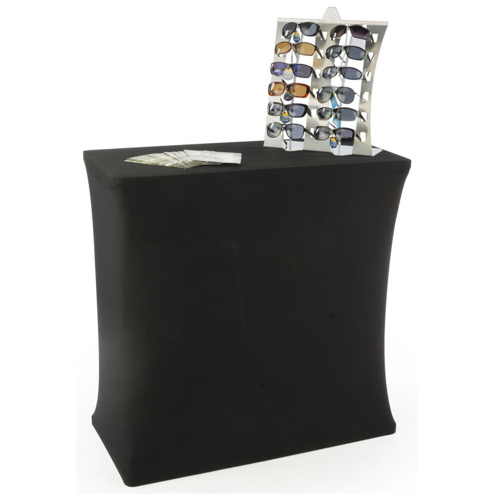 Portable Trade Show Counter Kiosk with Pop Up Stand, 38"W x 38.5"H ...