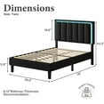 4 EVER WINNER Twin Size LED Bed Frame, Black Twin Bed Frame with Led ...