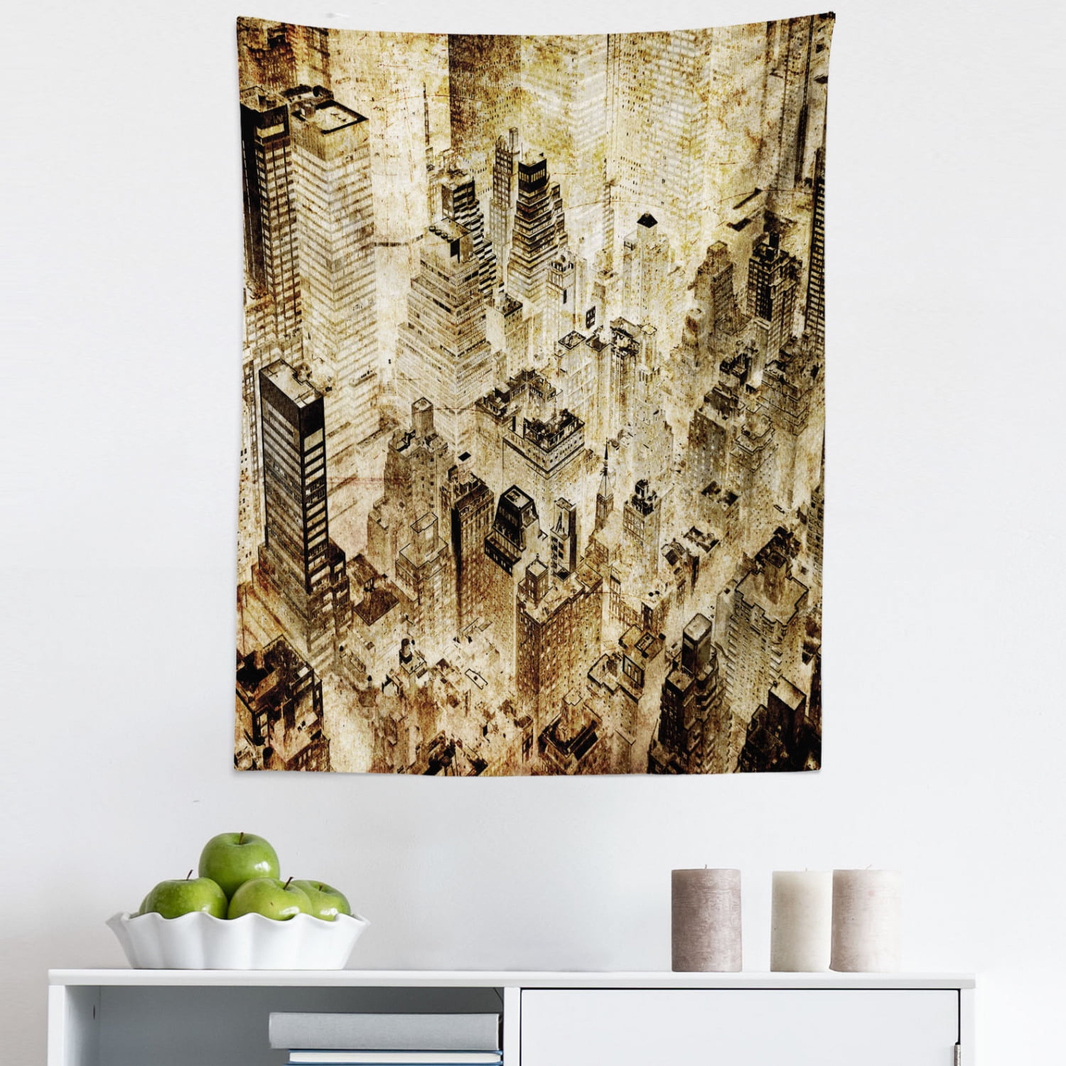 American Tapestry, High Buildings Night Luminous United States of ...