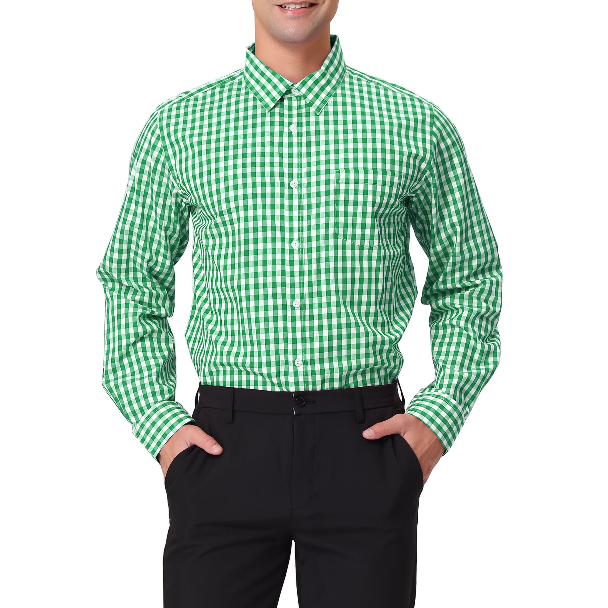 Click here for Inspire Chic Mens Shirts Plaid Long Sleeve Button-... prices