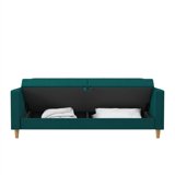 CosmoLiving Liberty Futon with Storage, Green Velvet - Walmart.com