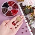 1Box 300Pcs 6 Colors Baking Painted Pearlized Glass Pearl Round Bead ...