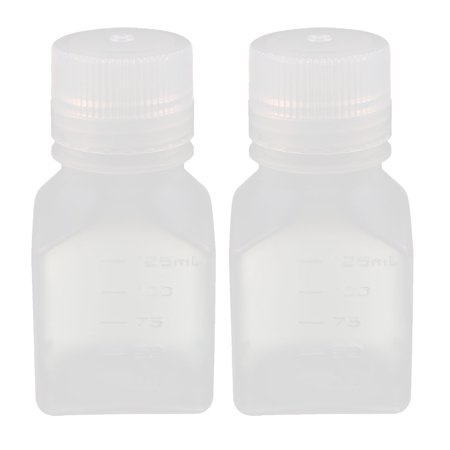 2Pcs 125ml PP Square Wide Mouth Seal Reagent Bottle Chemical Sample ...