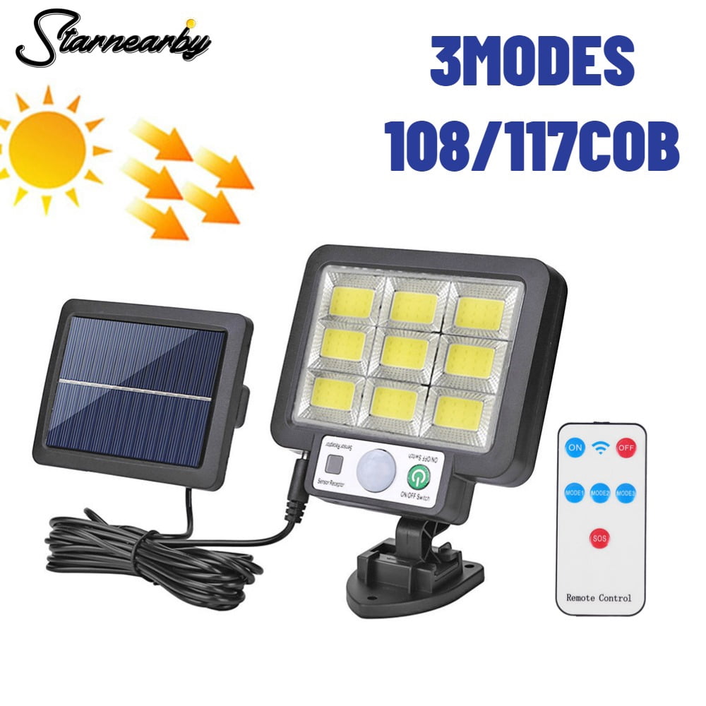 LED Split Solar Wall Light Motion Sensor Wall Lamp Garden Street Lights ...
