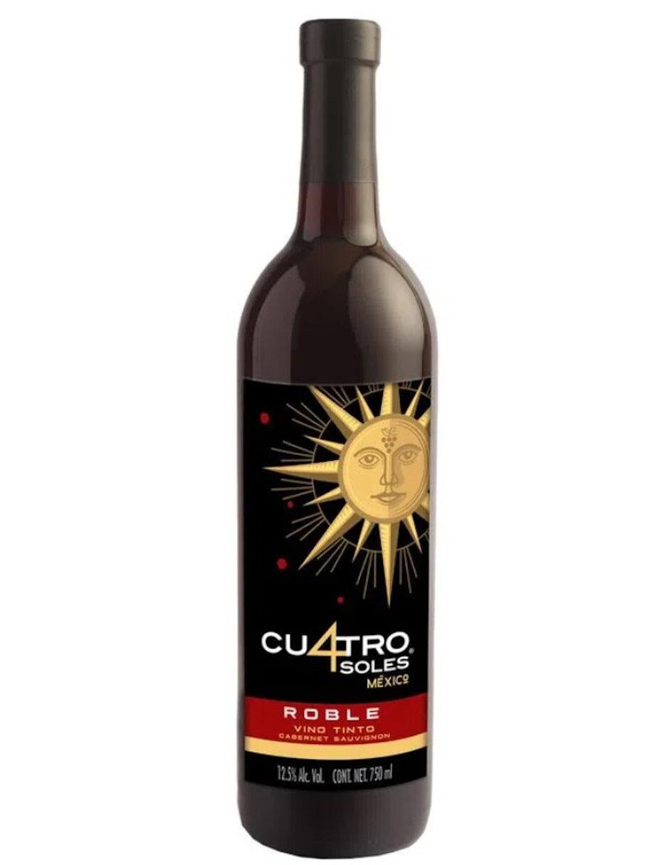 Pack de 12 Vino Tinto Cuatro Soles Roble Cabernet Sauv 750 ml | Walmart en línea