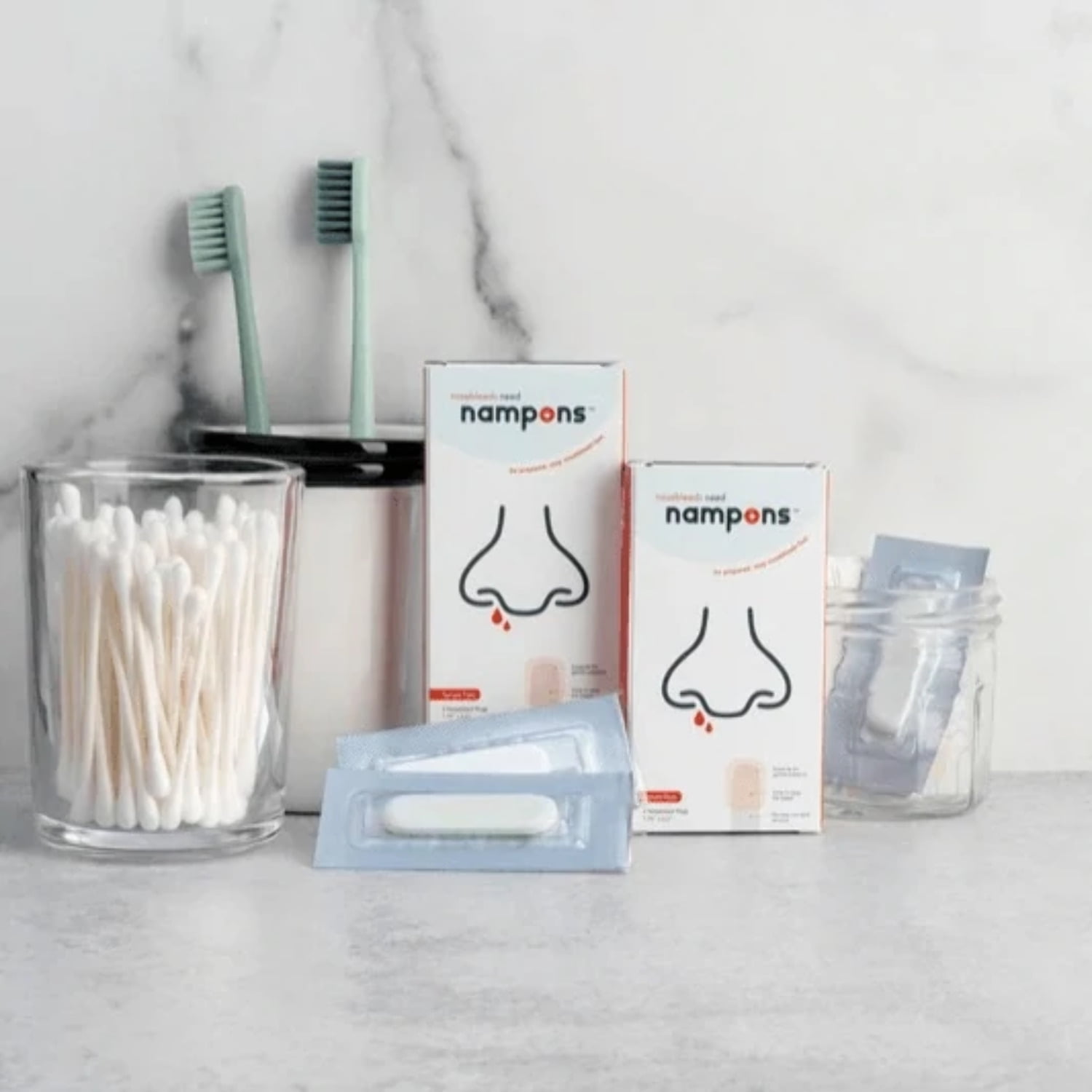 Nampons™ for Nosebleeds - 12 Nasal Strips with Hypoallergenic Clotting ...