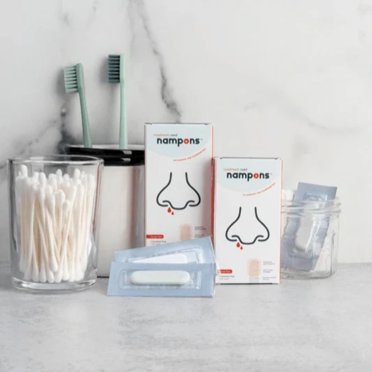 POINT Nose Bleed Stopper - Cotton Nosebleed Plugs for Adults - Extra ...