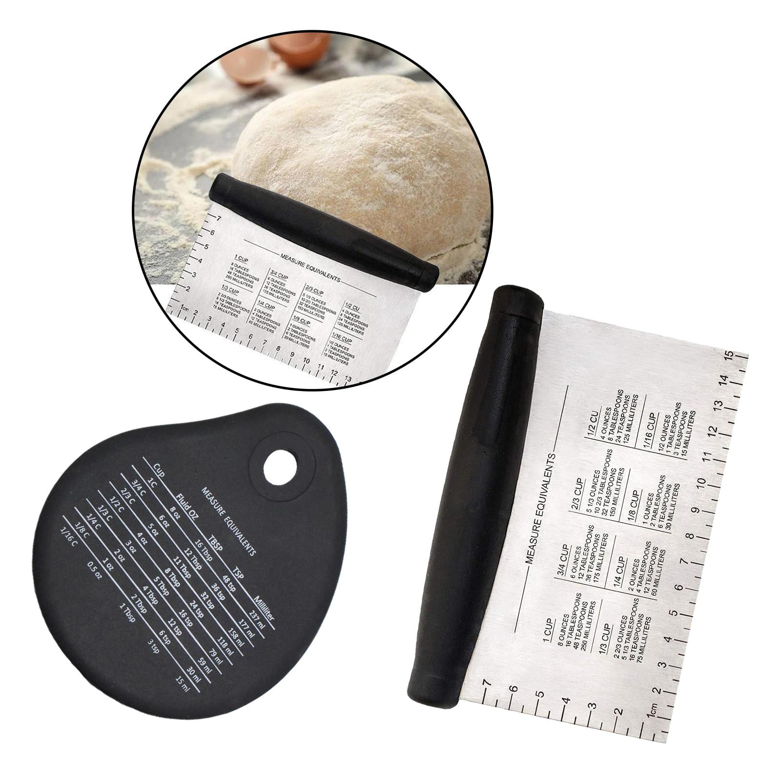 Cake Scraper Cutter Scales Stainless Steel Cutter Chopper with Silic ...