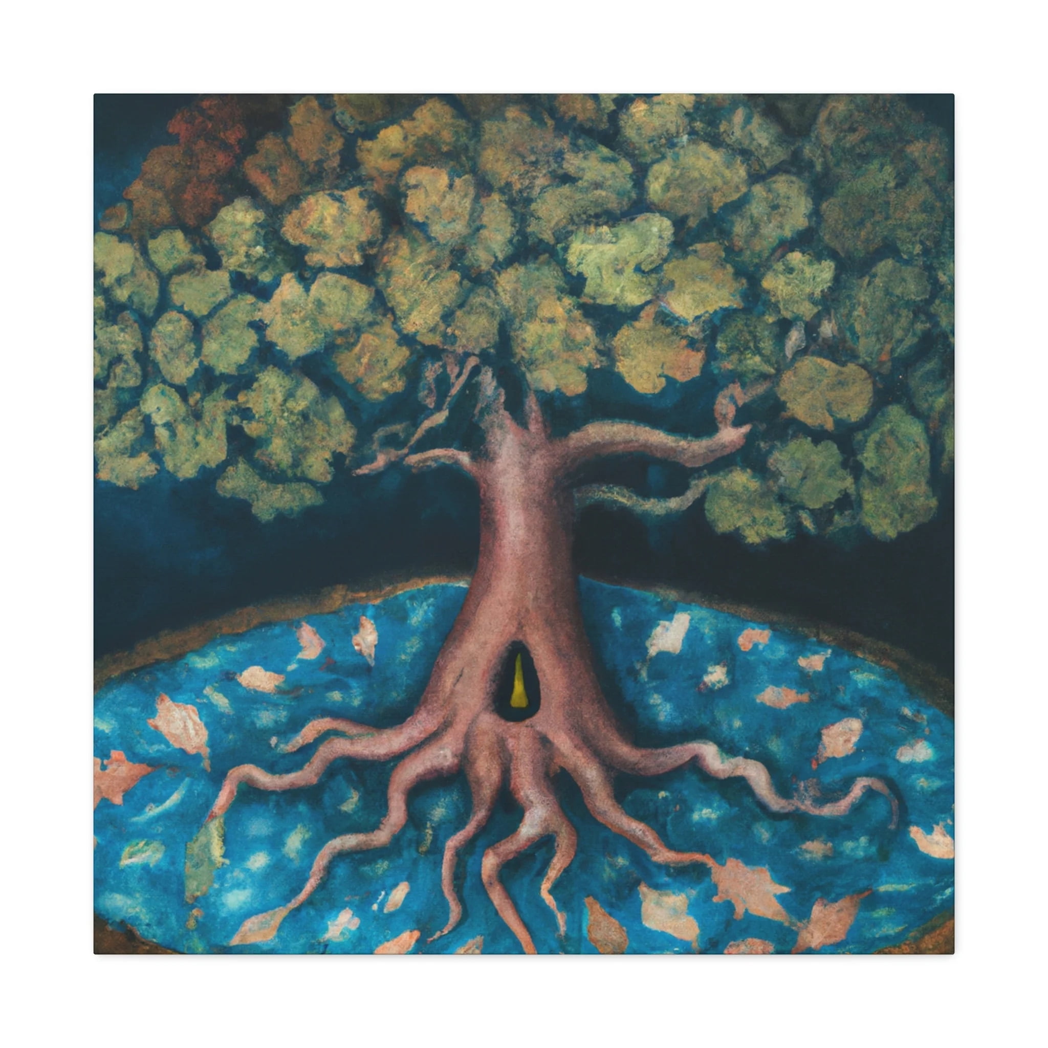 Oak Tree Reflection - Canvas - Walmart.com