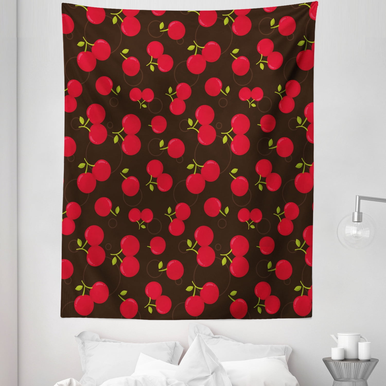 Cherry Tapestry, Summer Time Illustration of Repeating Fruit Motifs ...