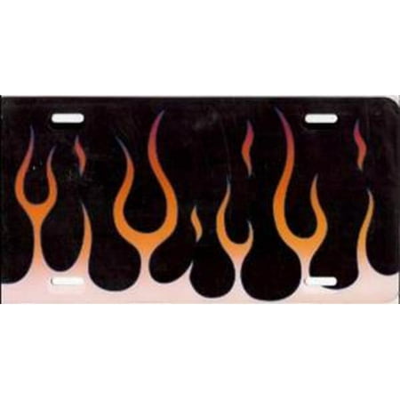 Orange/Red Flames Airbrush License Plate Free Names on this Air Brush ...