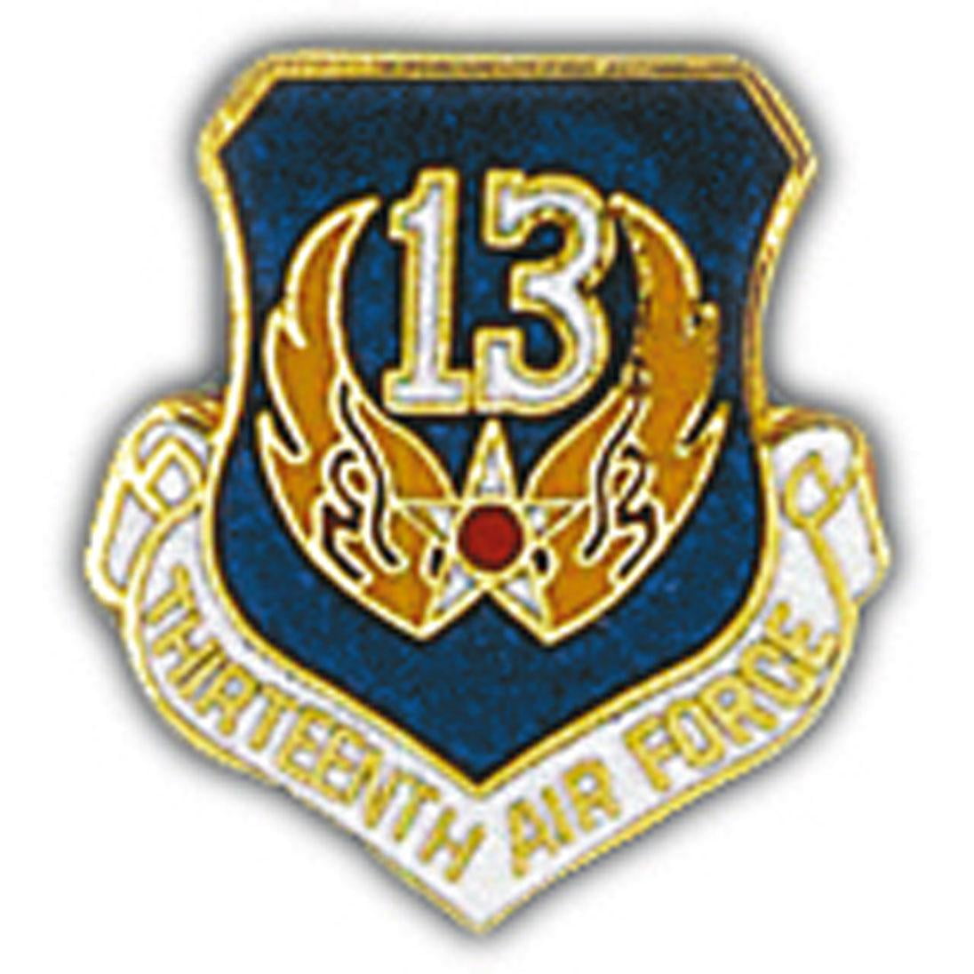 U.S. Air Force 13th Air Force Shield Pin 1" - Walmart.com
