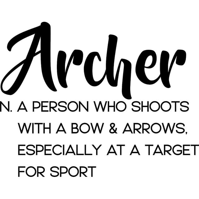 Archer Noun Definition Sport Bow And Arrow Bullseye Wall Decals for ...