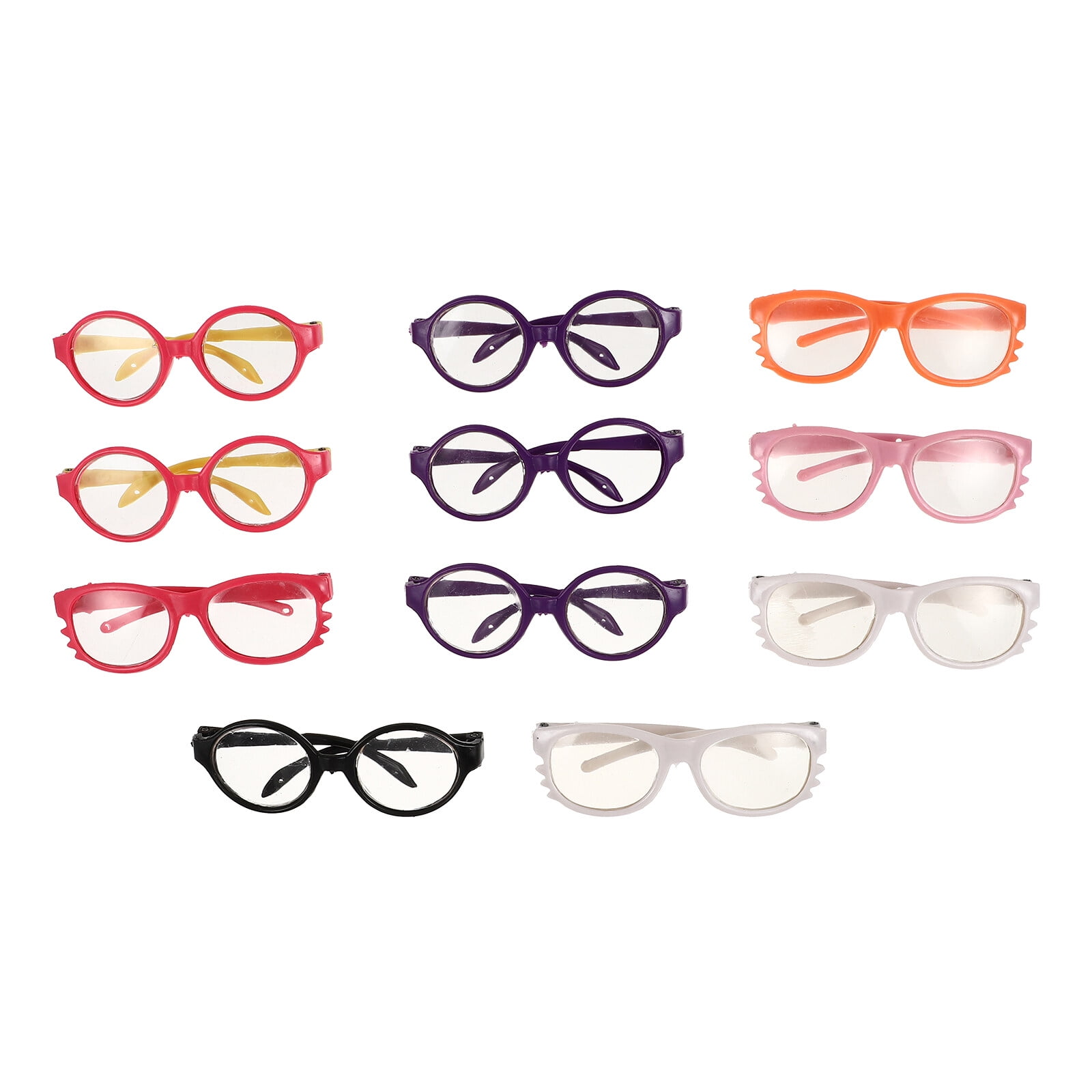 11pcs Adorable Doll Dressing Glasses Doll Glasses Toys Cosplay Party Accessories