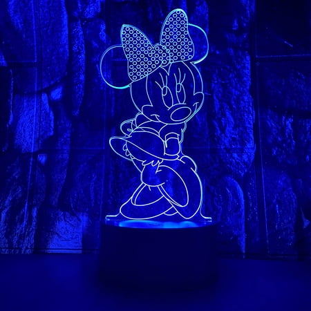 SAYDY Cute Mickey Minnie Mice Mouse Anime Character 3D LED Optical ...