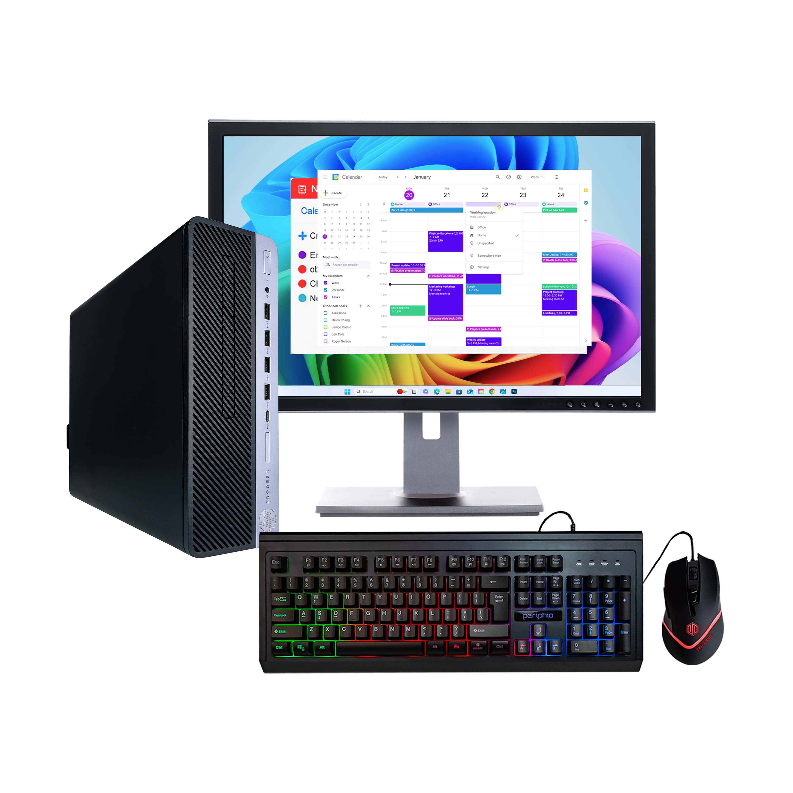 Restored Blair Tech HP 600G4 Desktop Windows 11 PC Computer - RGB ...