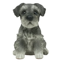 Realistic Miniature Schnauzer Puppy Statue 6.5"Tall Animal Dog ...
