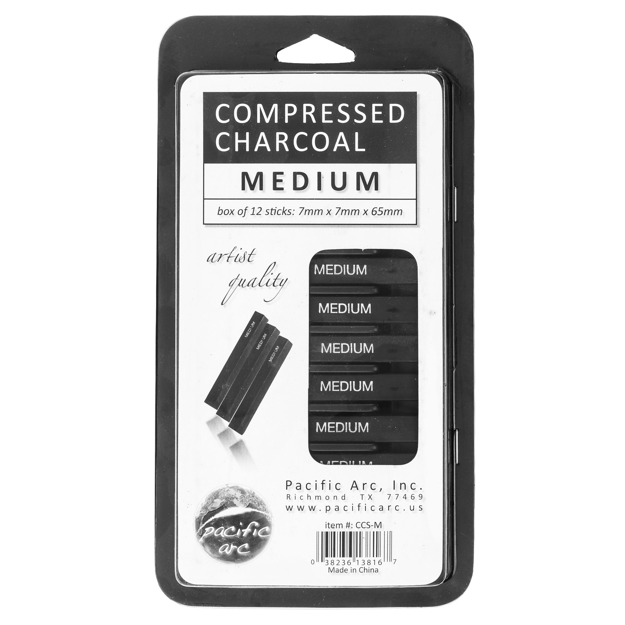 Compressed Charcoal Sticks Soft 12 Pack for Drawing, Sketching, and ...