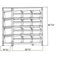 Gray 4 Tier Boltless Bin Storage Shelving System Garage Storage Rack