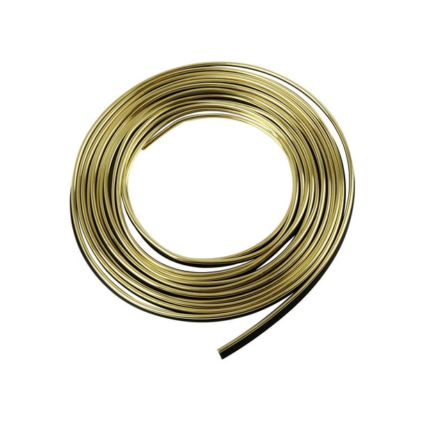 5m Gold Tone Chrome DIY Car Interior Exterior Trim Strip Car Door Edge ...