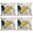 Abstract Ink Pillow Covers Set of 4, Green Yellow Blue Ink Splatter ...