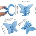 6 Pack Butterfly Claw Clips for Thick Hair - Strong Hold Pretty Hair Claws, Non Slip Grip for ...