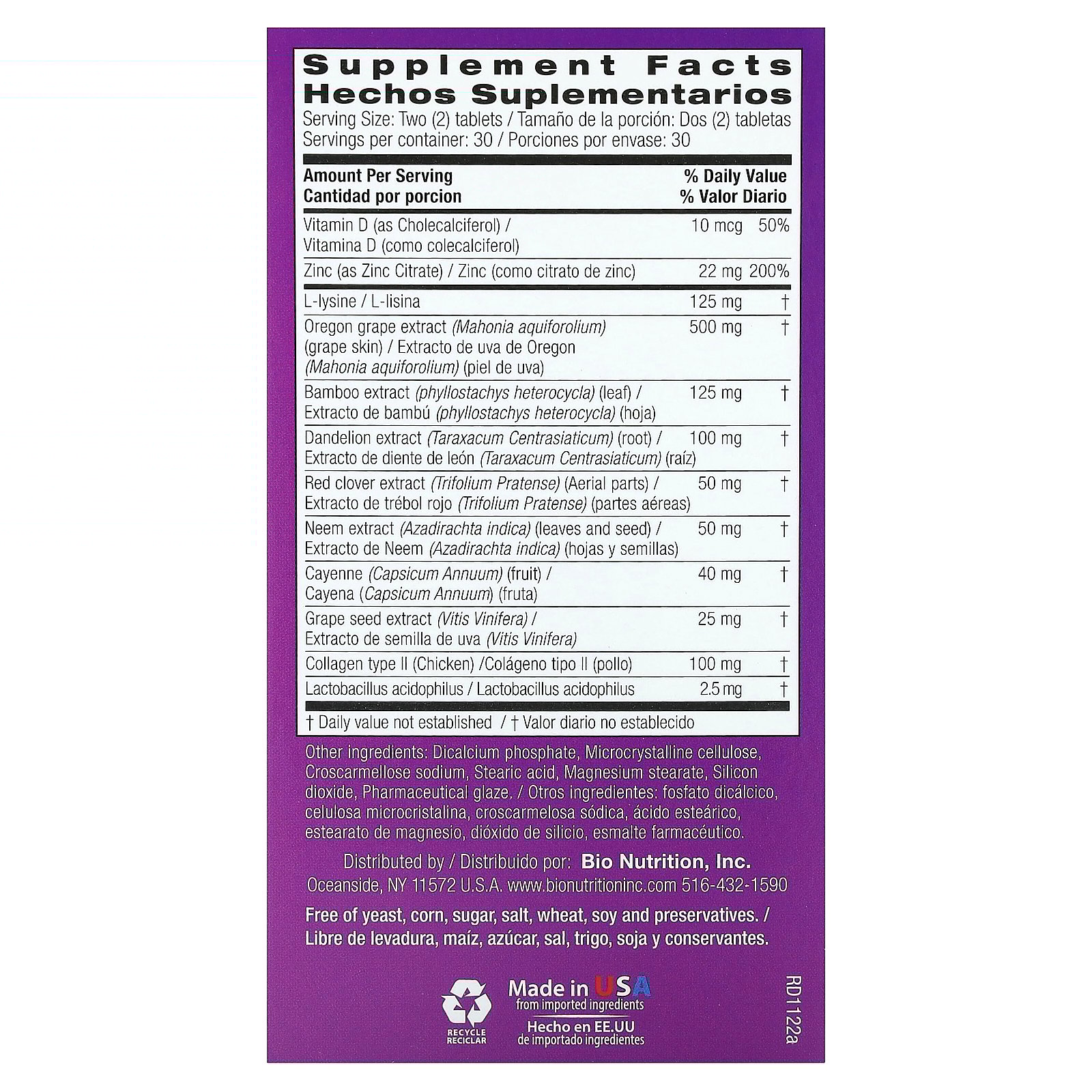 Bio Nutrition Inc. Total Skin Wellness, 60 Ct - Walmart.com