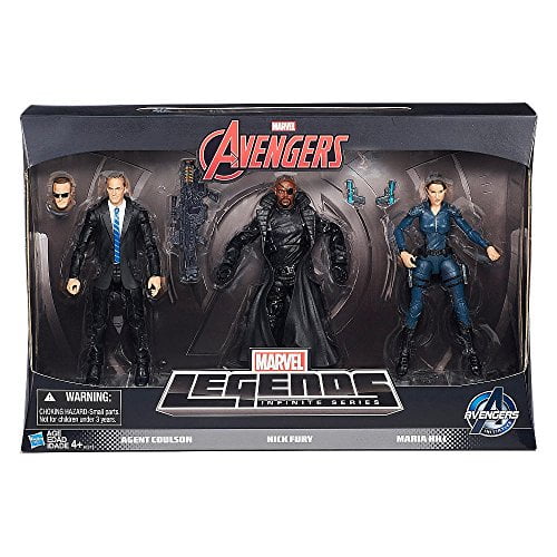 Avengers Marvel Legends Infinite Series Agent Coulson Nick Fury Maria Hill Exclusive Action Figure 3 Pack Agents of Shield Walmart