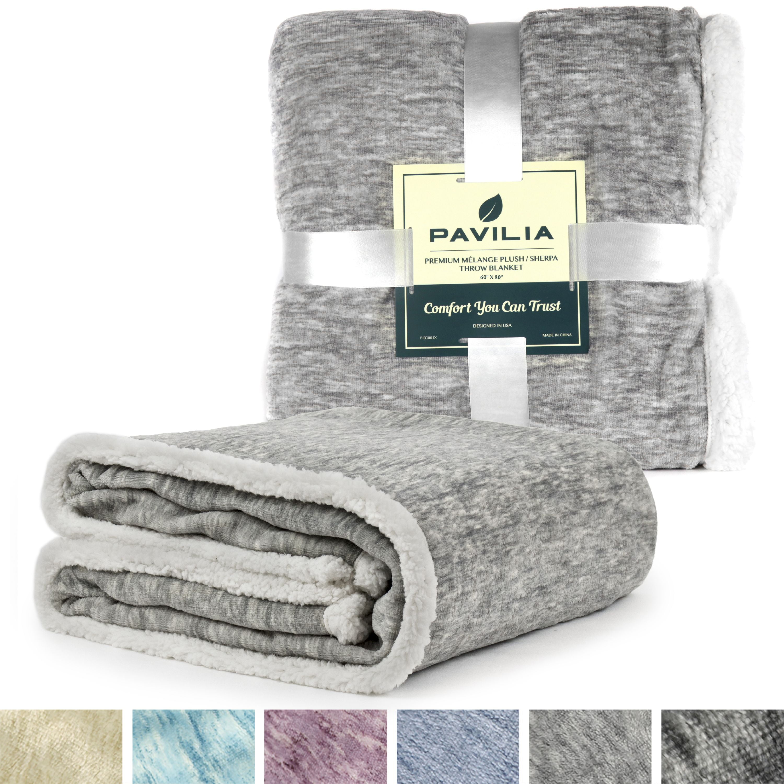 PAVILIA Melange Sherpa Fleece Blanket Twin Size | Super Soft ... PAVILIA Melange Sherpa Fleece Blanket Twin Size | Super Soft ...