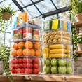 Large (Pack of 8) Stackable Clear Food Storage Containers with Lids ...