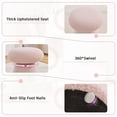 Noble House Arvion 360° Swivel Mushroom Ottoman, Round Teddy Vanity ...