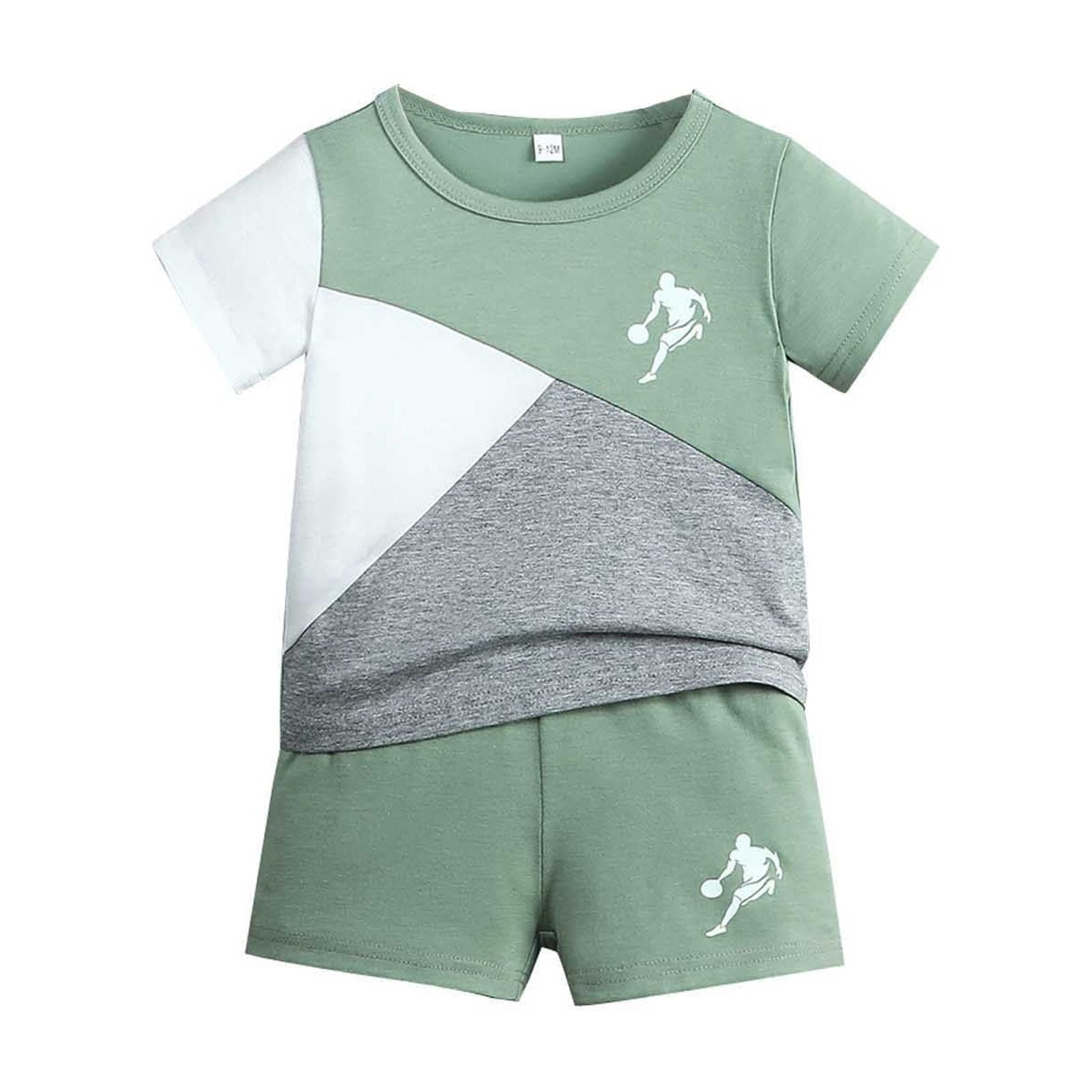 Click here for Wenxiaoo Toddler Boy Outfits Set Color Block Short... prices