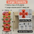 5-Tier Stackable Planter with Wheels & Tools, Self-Watering, Ideal for ...