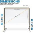 150 Inch Projector Screen & Stand, Adjustable, Portable, Outdoor Movie ...