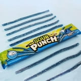 Sour Punch Blue Raspberry Chewy Candy Straws 2 oz Tray Sour Coated ...