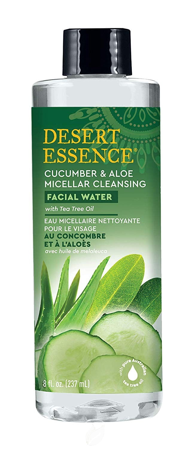 (2 Pack) Desert Essence Cucumber Aloe Micellar Cleansing Facial Water 8 ...