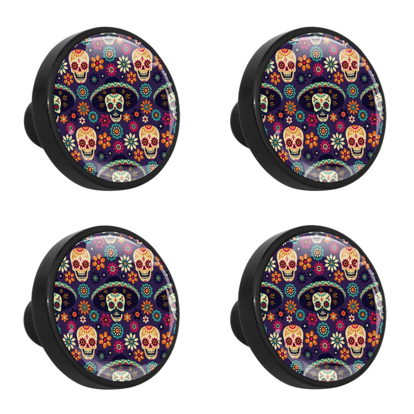 4 Pcs Skull Knobs for Kitchen Cabinet Cupboard Dresser Bookcase Drawer ...