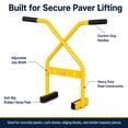 2 Pack Adjustable Brick Tong Lifter, Heavy Duty Steel Block Carrier ...