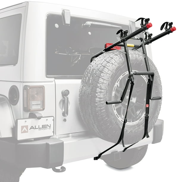 Allen Sports Deluxe 2-Bicycle Spare Tire Mounted Bike Rack Carrier ...